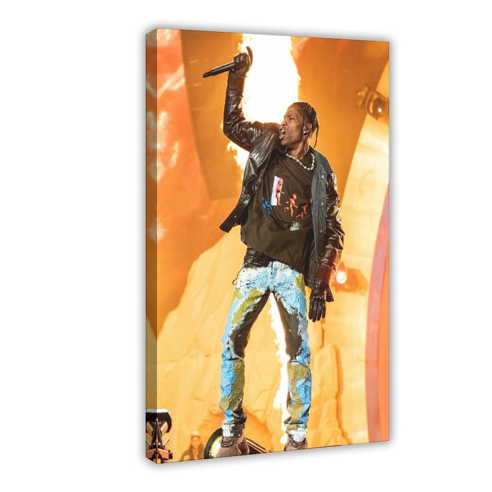 Travis Scott Rapper Music (1) Canvas Poster Bedroom Decor Landscape ...