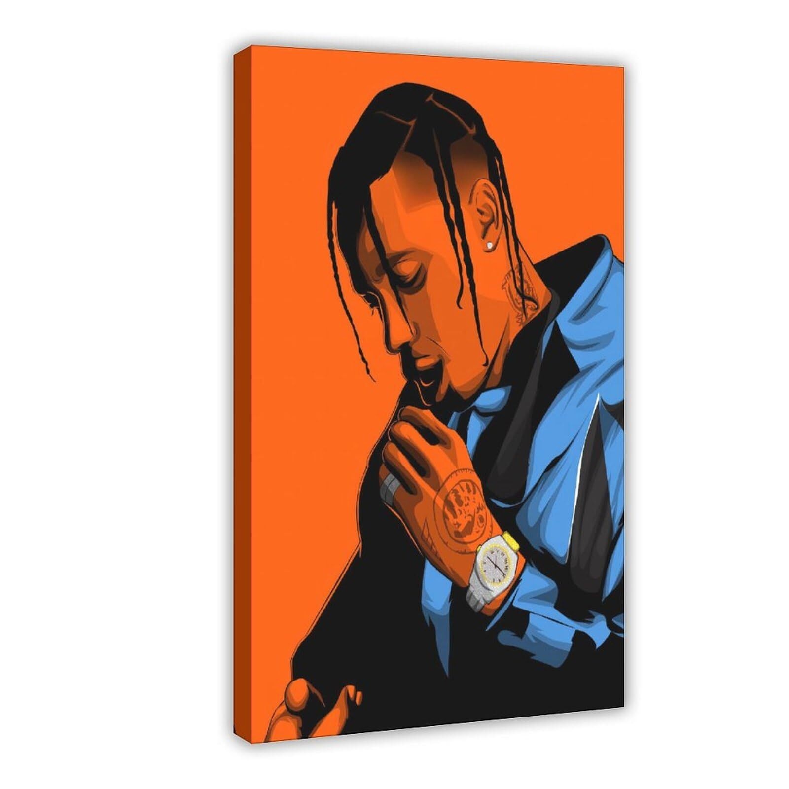 Travis Scott Rapper Music (17) Canvas Poster Wall Art Decor Print ...