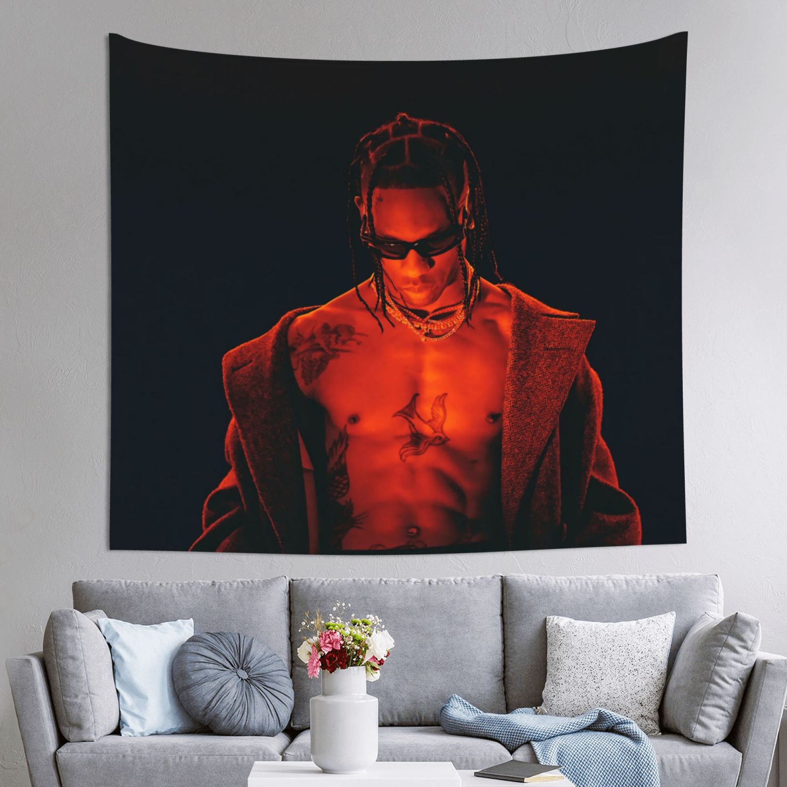 Travis Scott Tapestry 60 X 51 inch Tapestries living room bedroom wall ...