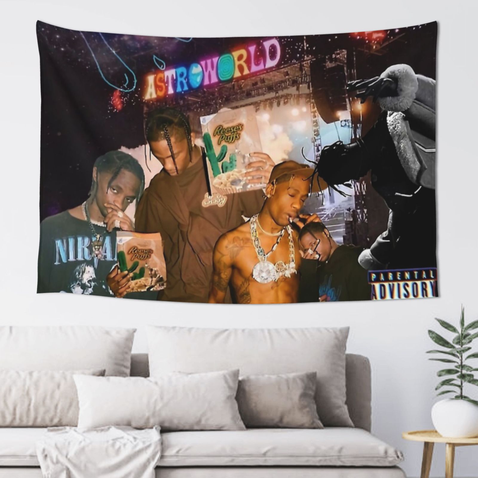Travis Scott Tapestry Wall Hanging Home Decoration Wall Blanket ...