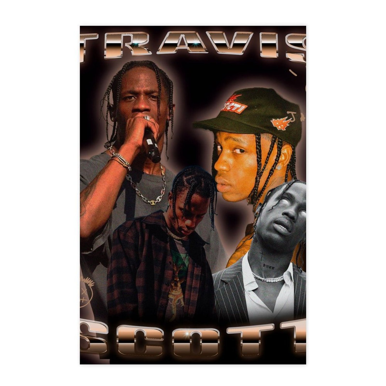 Travis Scott stickers posters wall decoration 40*60（cm） - Walmart.com