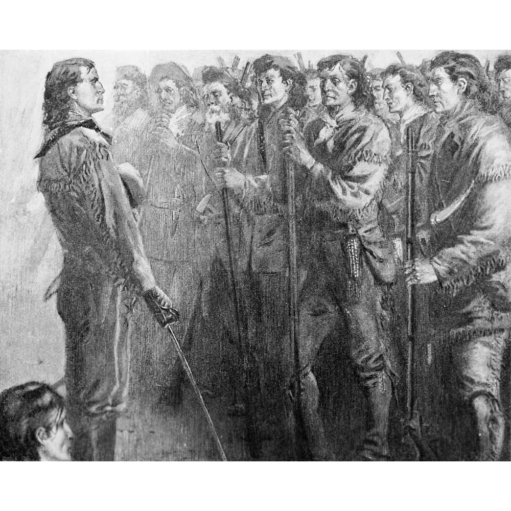 Travis The Alamo 1836. Nwillam Barret Travis Mustering His Men Among ...