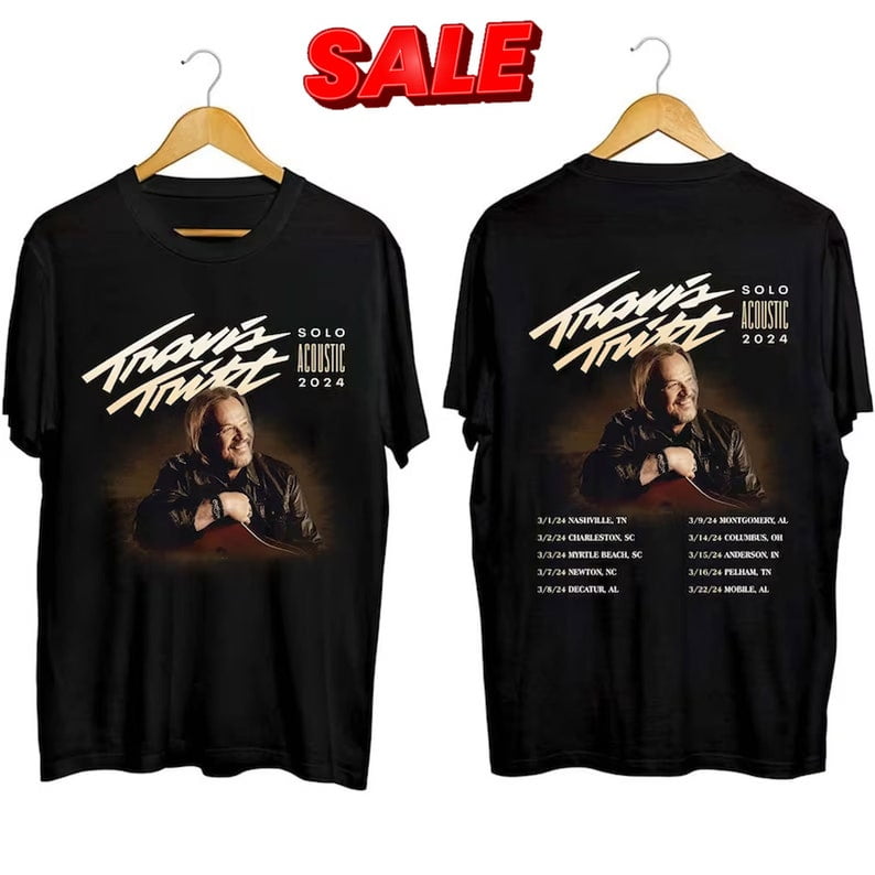 Travis Tritt Solo Acoustic Tour 2024 Shirt, Travis Tritt 2024 Concert ...