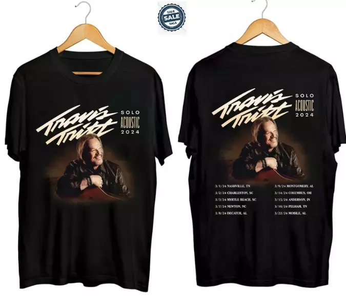 Travis Tritt Solo Acoustic Tour 2024 T-shirt Gift Music Fans Country ...