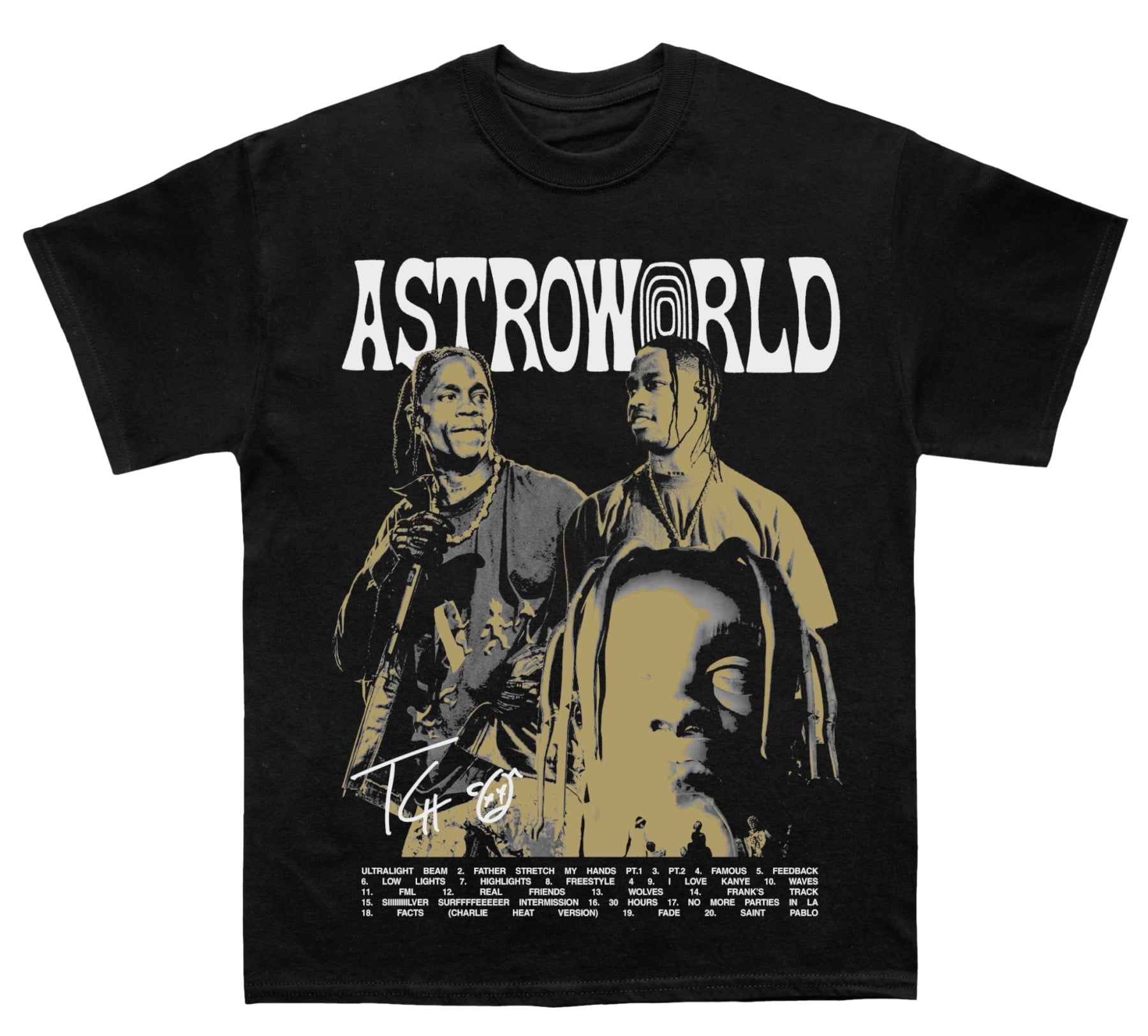 Travis rap Scott Astroworld Graphic T-Shirt, Rap Album Fan Streetwear ...