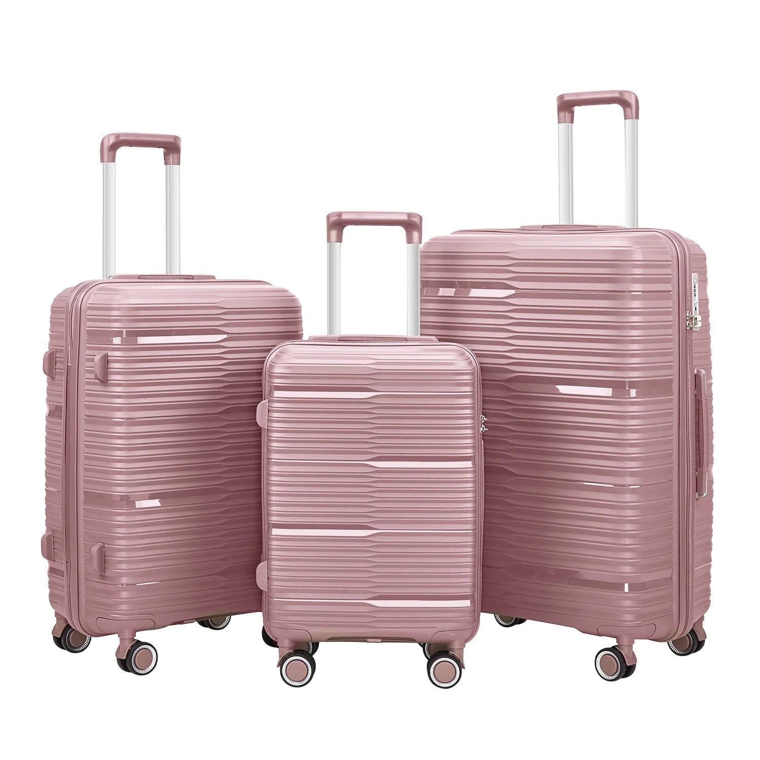 Travlr 100% PP break resistant lightweight luggage with TSA lock, mute ...
