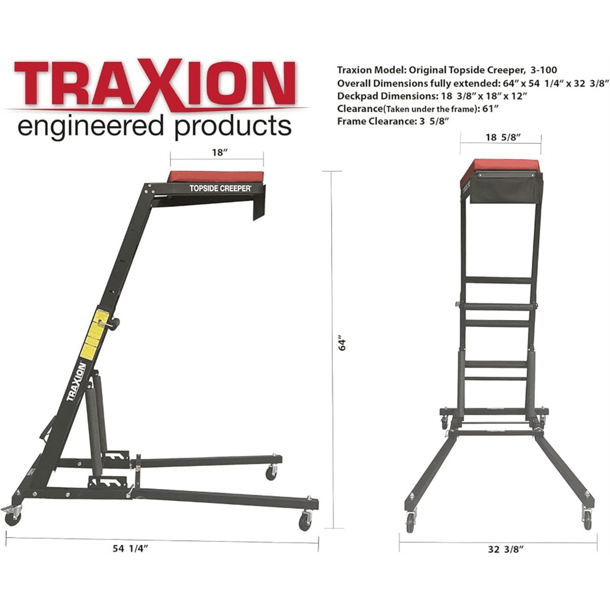 Topside Creeper Portable Work Platform, Folding Collapsible Car and ...