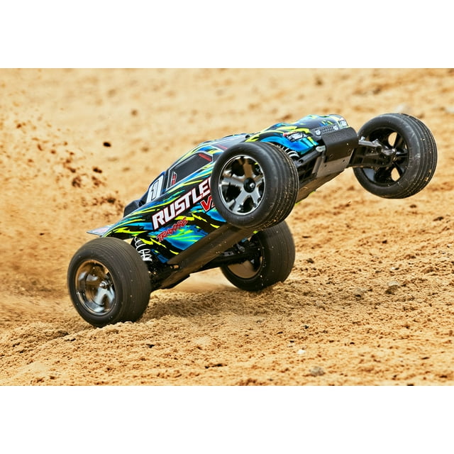 Traxxas 370764YLW 1-10 Scale Rustler VXL Stadium Remote Control Vehicle ...