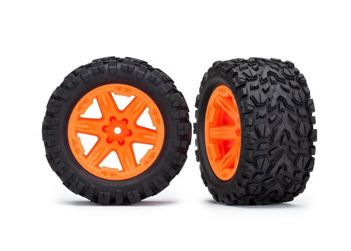 Traxxas 6773A - Talon Extreme Tires, RXT 2.8" Wheels, Orange, Rustler ...