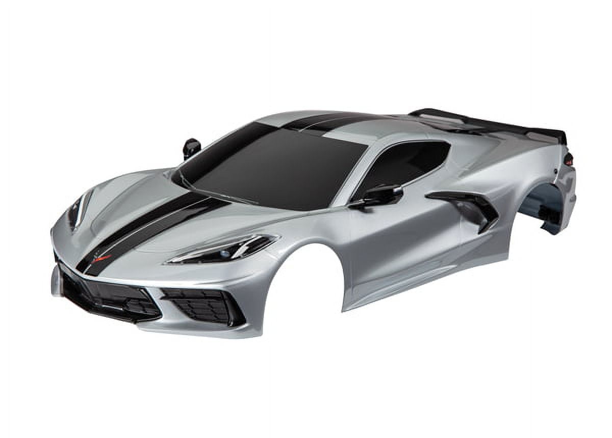 Traxxas 9311T Body, Chevrolet Corvette Stingray, Silver (Painted ...