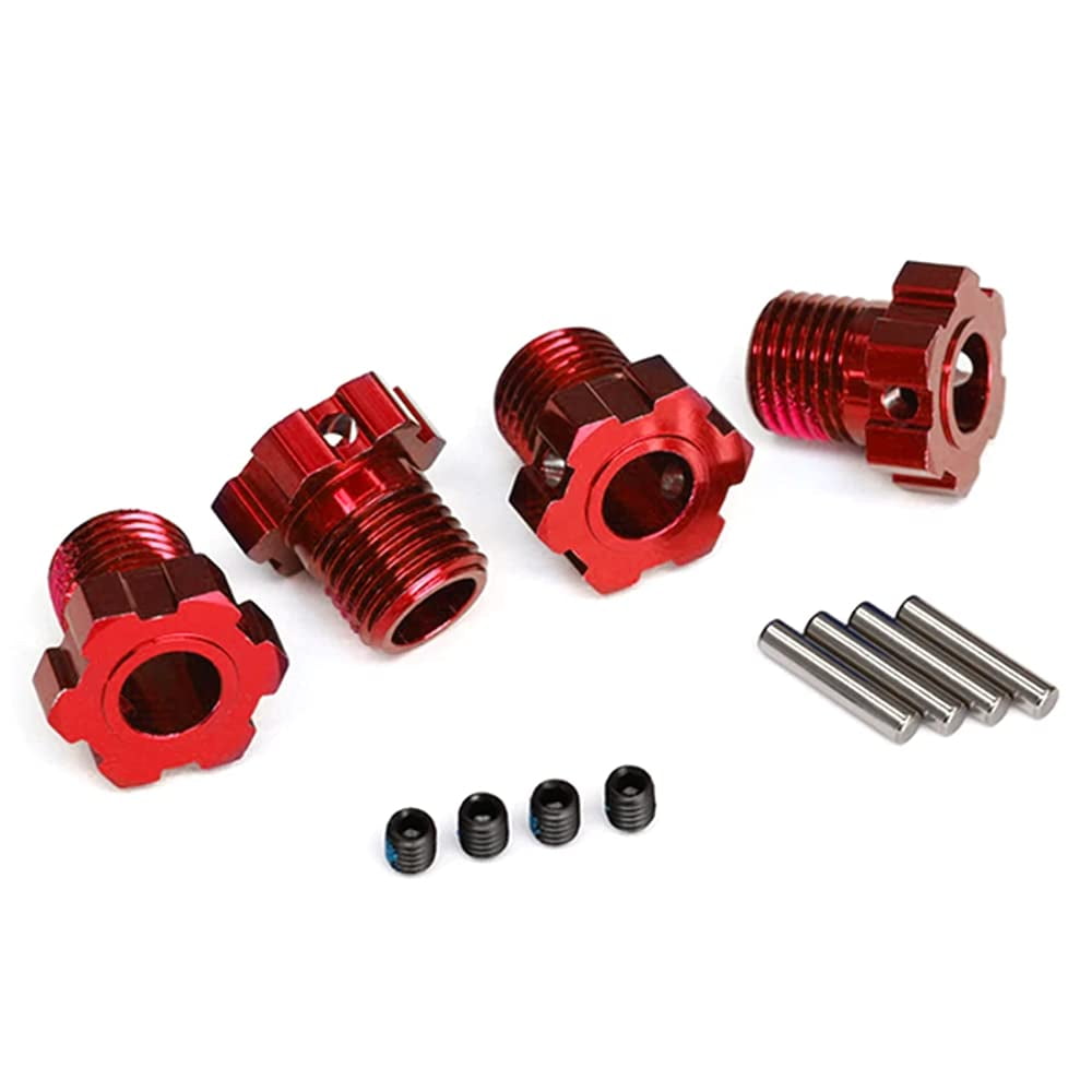 Traxxas Aluminum 17Mm Splined Wheel Hubs, Red 8654R - Walmart.com