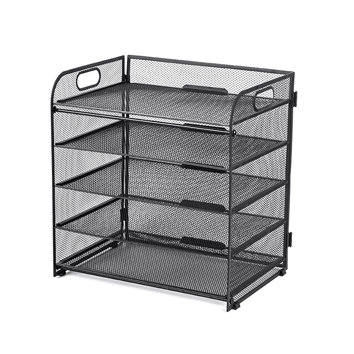 Tray Document Shelf Handles Mesh Desk File Shelf Desktop Metal Document ...