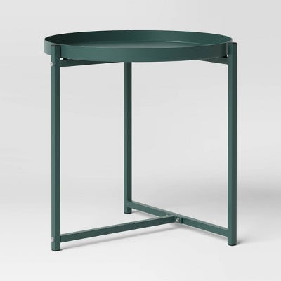 Tray End Table,Metal Side Table,Room Essentials Outdoor Steel Round ...