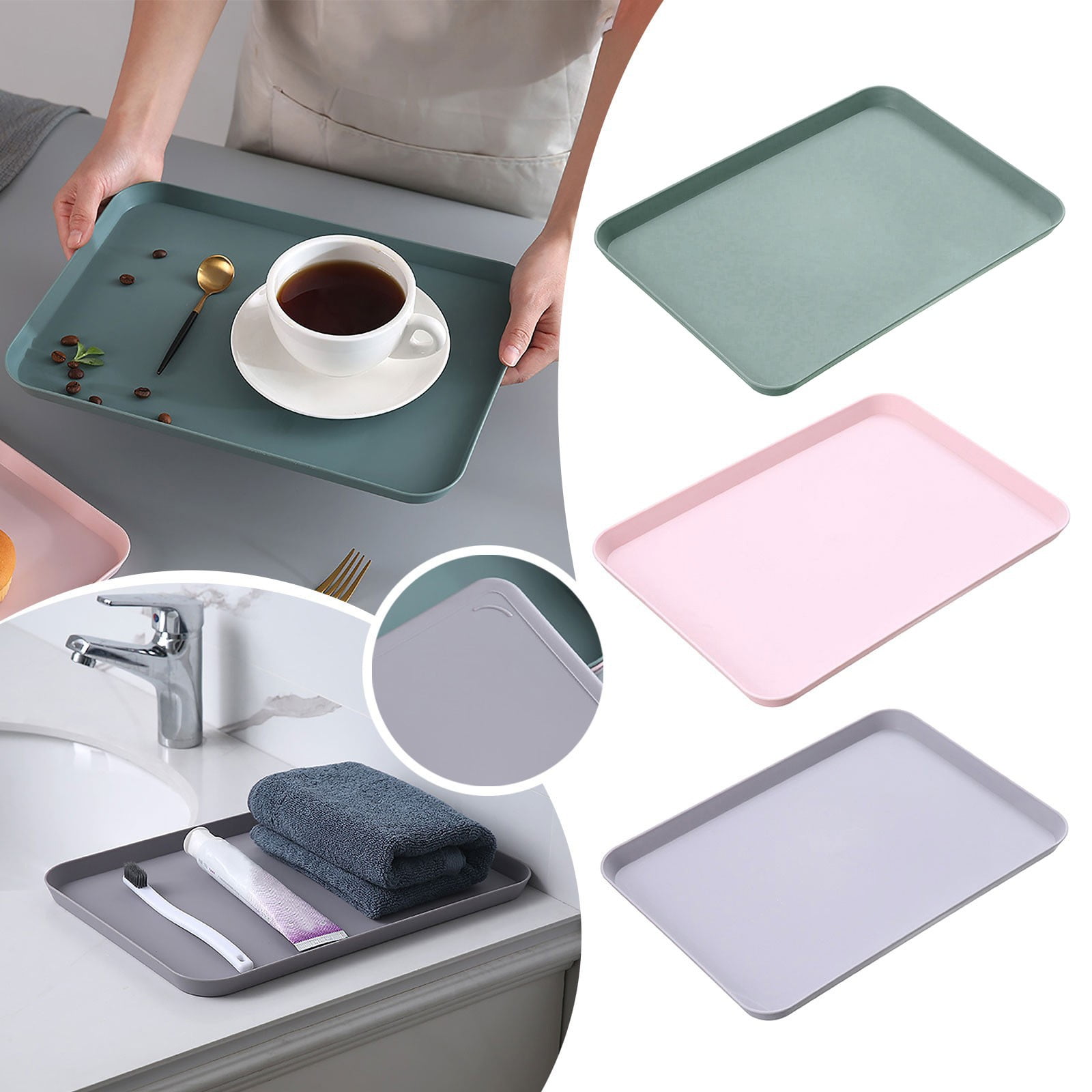 Tray,Plastic Fast Food Trays Bulk Colorful Restaurant Serving Trays ...