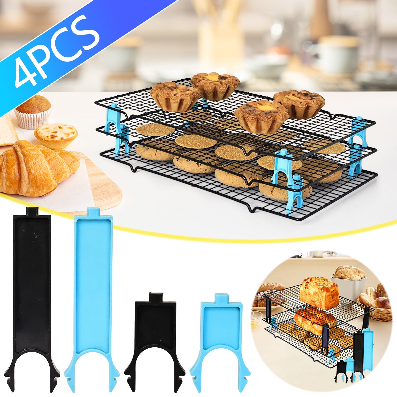 Tray Support Oven Cooling Rack | Stackable Wire Stand | Heavy-Duty ...
