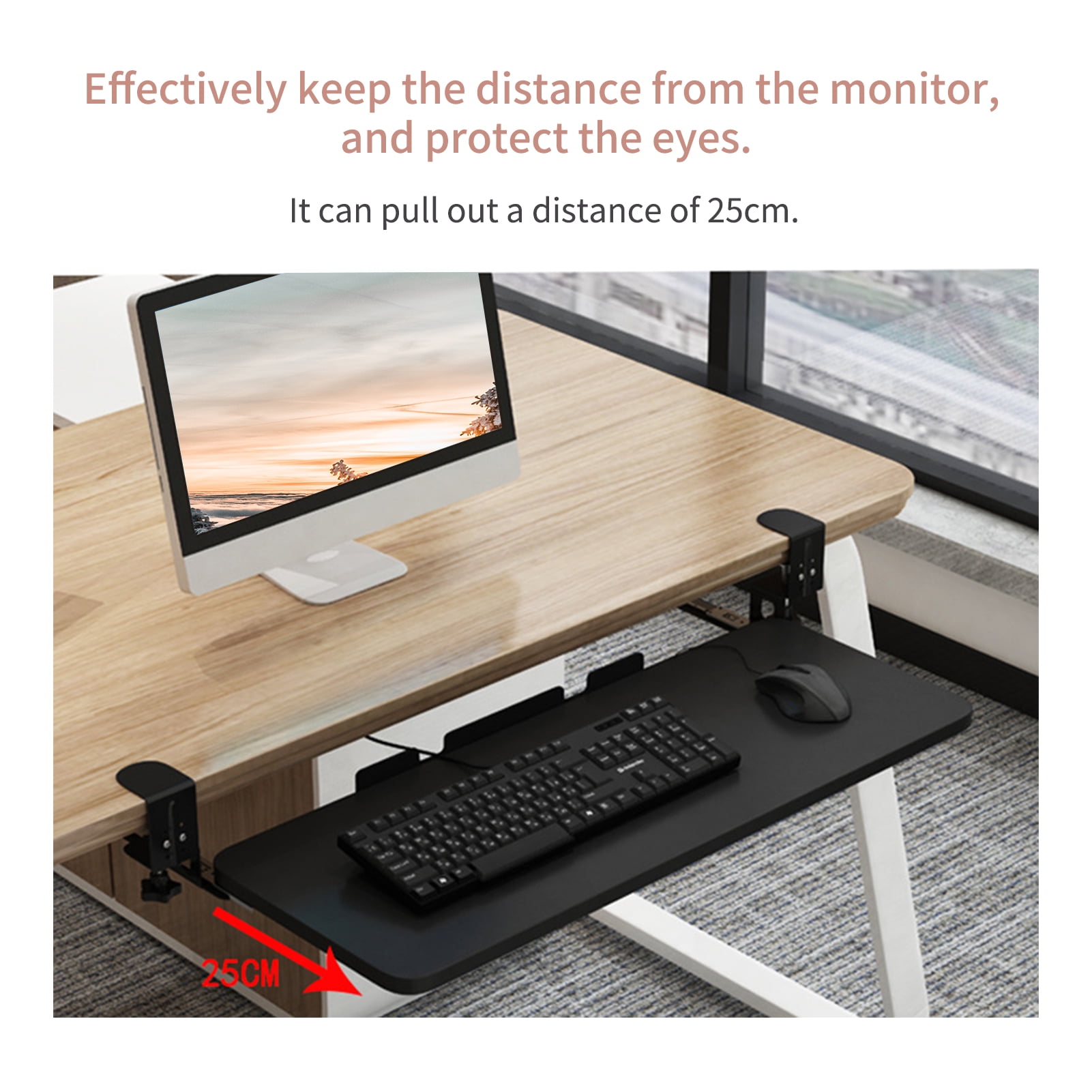 Tray,Under Out Adjustable Inch Slide-out Computer 9.8 Inch Slide-out ...
