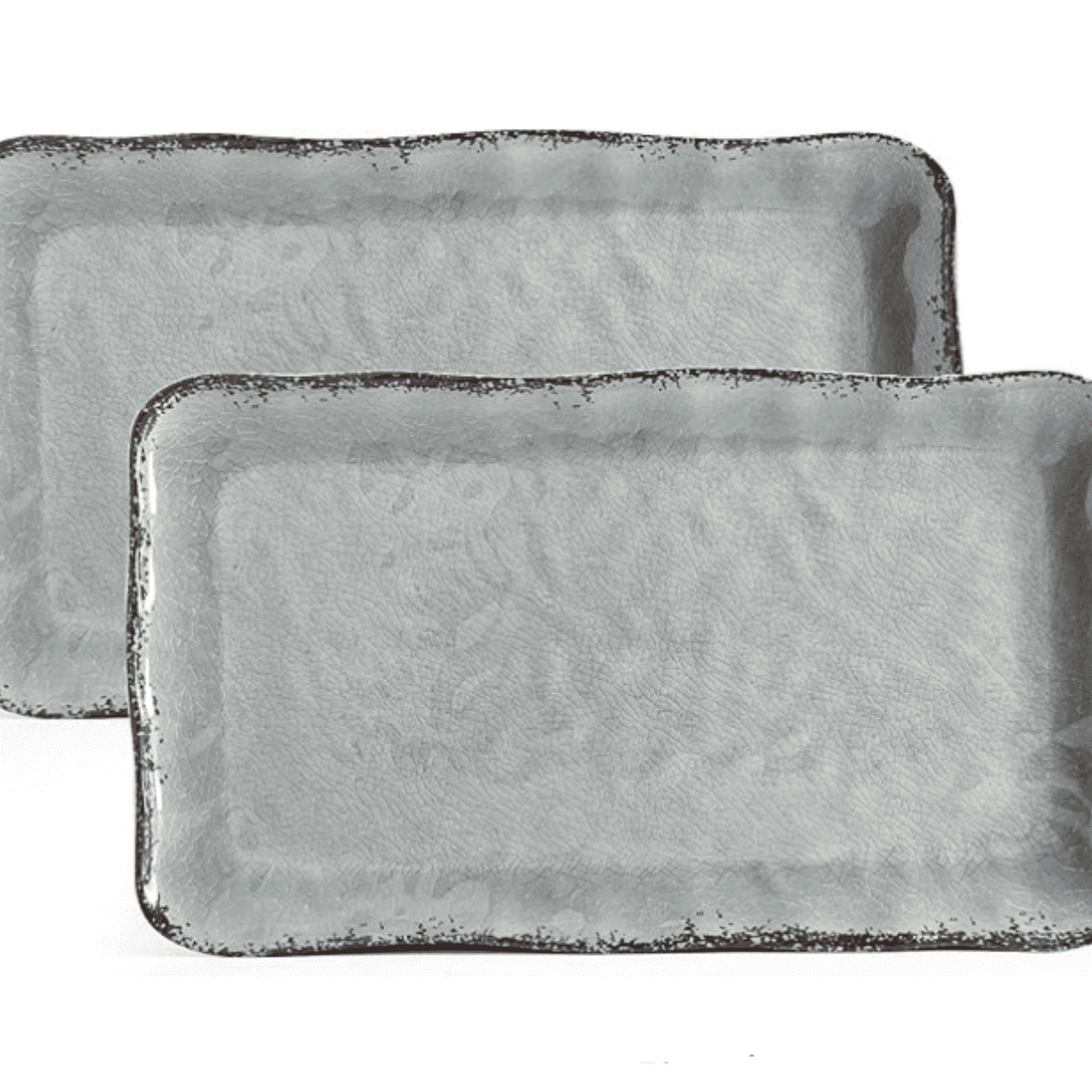 Tray, set of 2 cracked rural cutlery trays, farmhouse rectangular ...