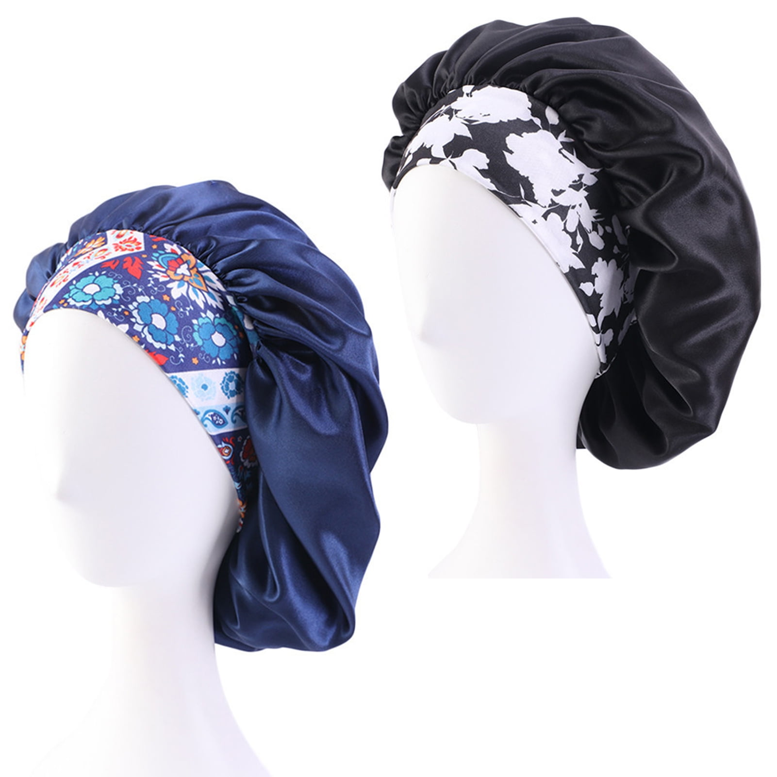 Trayknick 2-Pack Extra Large Silk Satin Bonnet Hair Caps - Comfortable ...