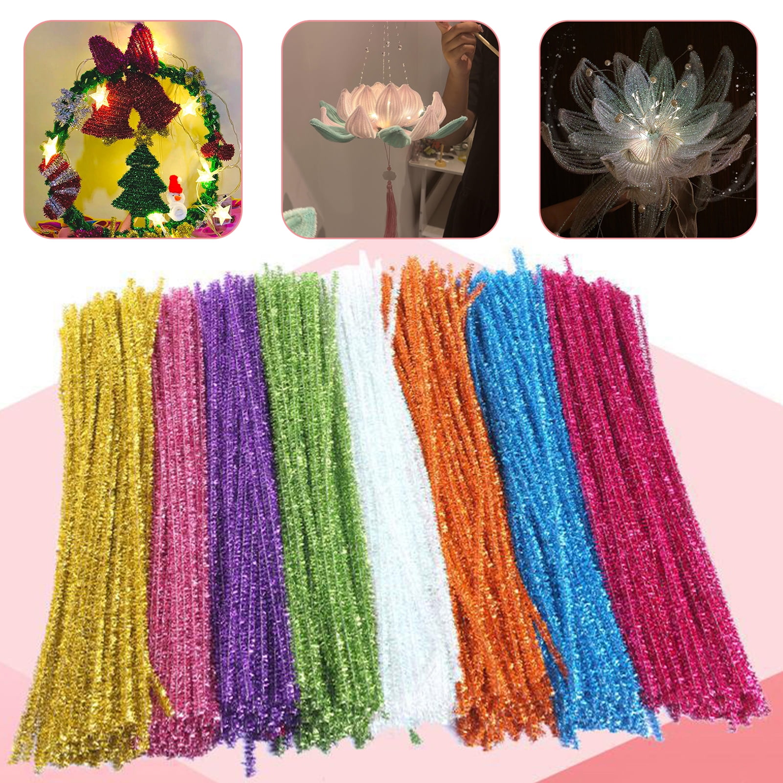 Trayknick 200Pcs Pipe Cleaners - Flexibly Multi-Color Chenille Stems ...