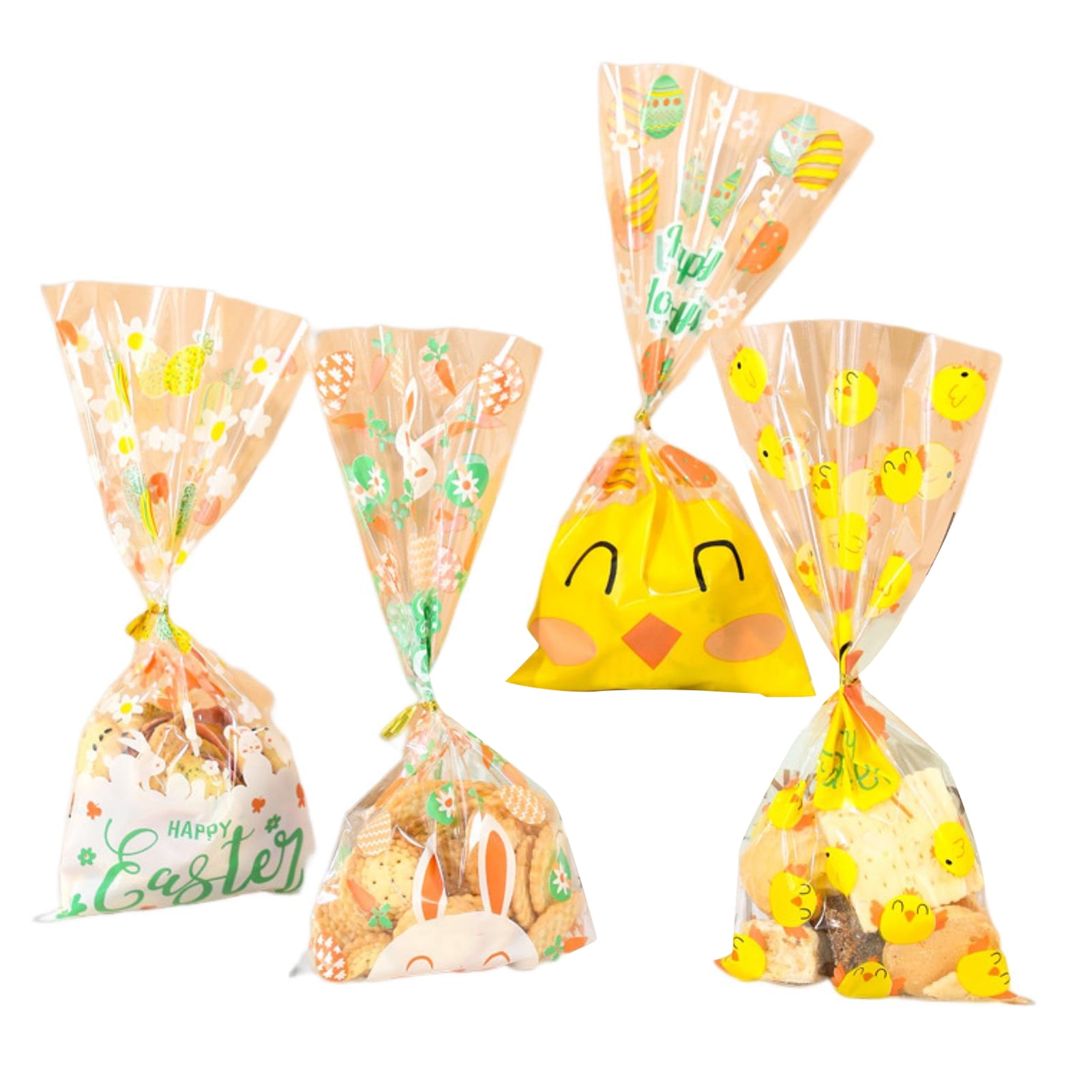 Trayknick 50Pcs Packaging Bags Transparent Cartoon Bunny Eggs Chick ...