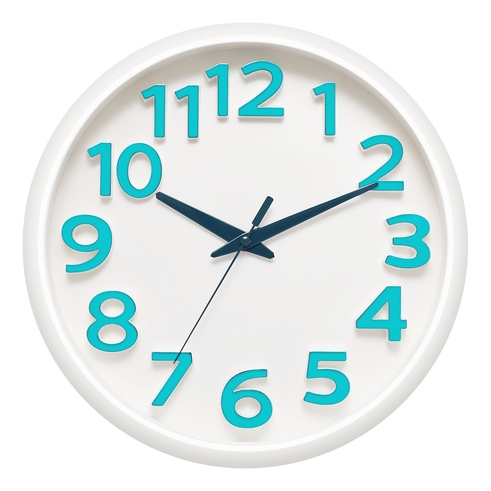 Trayknick Battery Powered Clock 12-inch Silent Wall Clock Round Dial ...