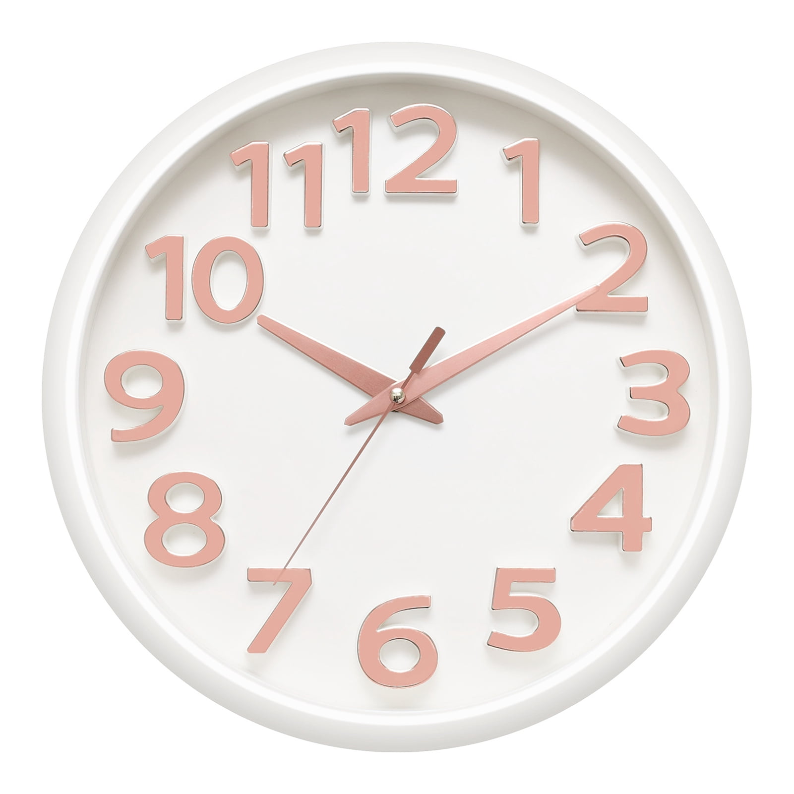 Trayknick Battery Powered Clock 12-inch Silent Wall Clock Round Dial ...