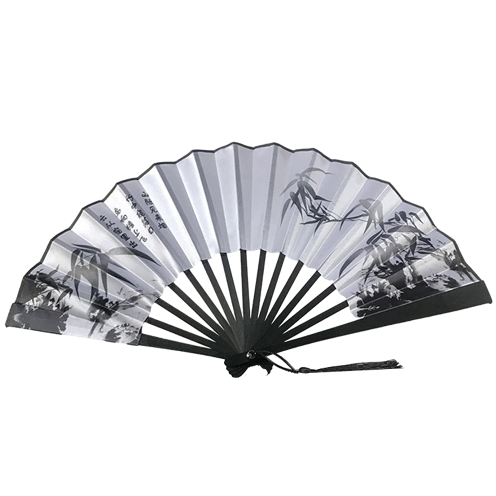 Trayknick Bird Print Folding Fan Handheld Summer Fan Portable Bamboo ...