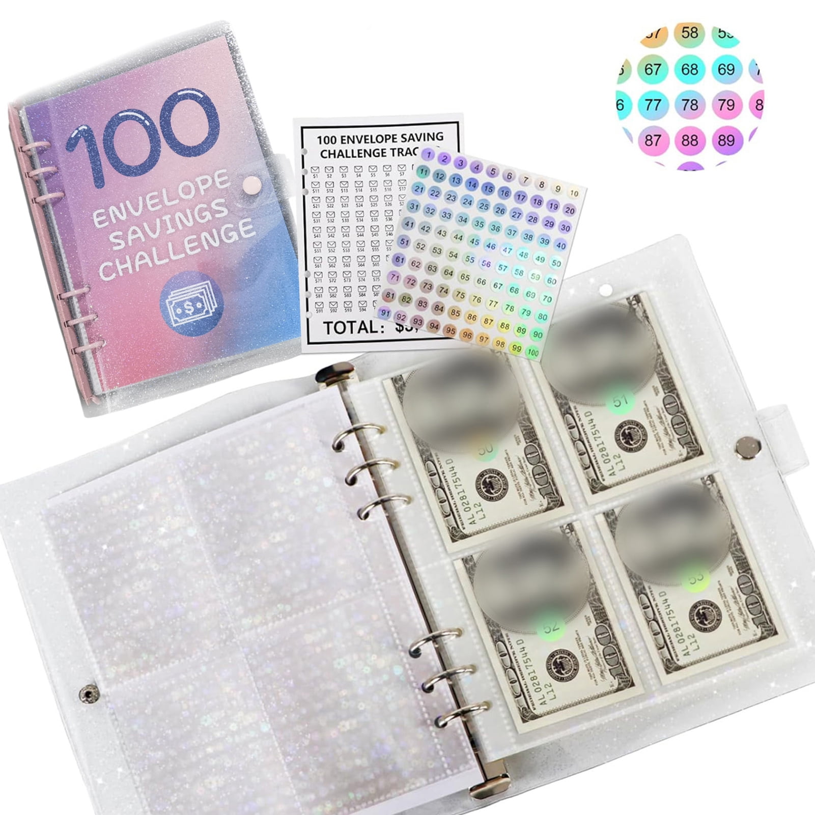 Trayknick Buckle Fixing 100-Day Envelope Challenge Kit - Fun Easy Money ...