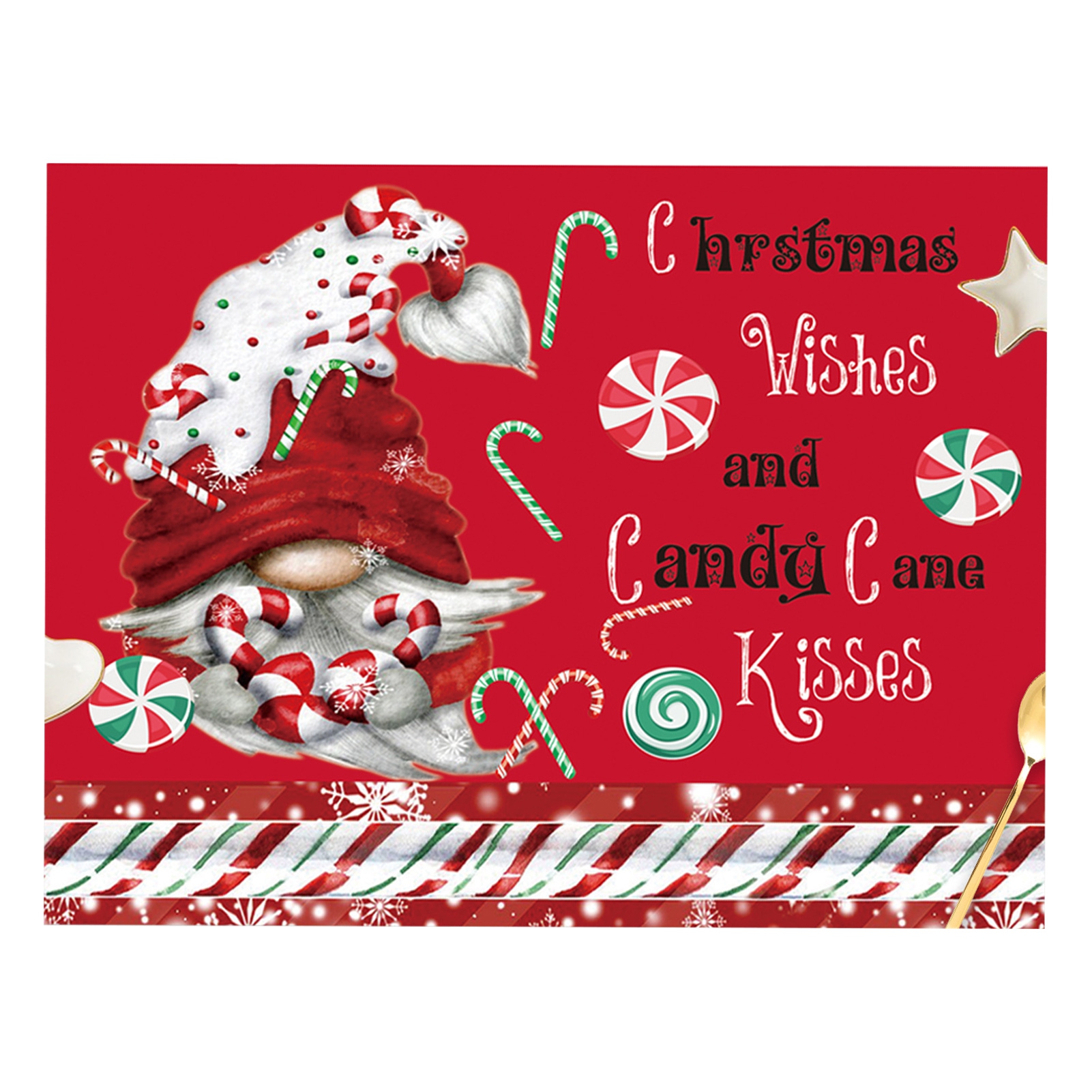 Trayknick Christmas Placemat Dining Table Mat Christmas Cartoon ...