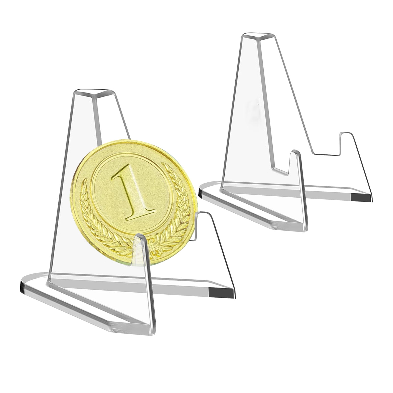 Trayknick Clear Acrylic Coin Stand - 20Pcs Mini Stable Triangle ...