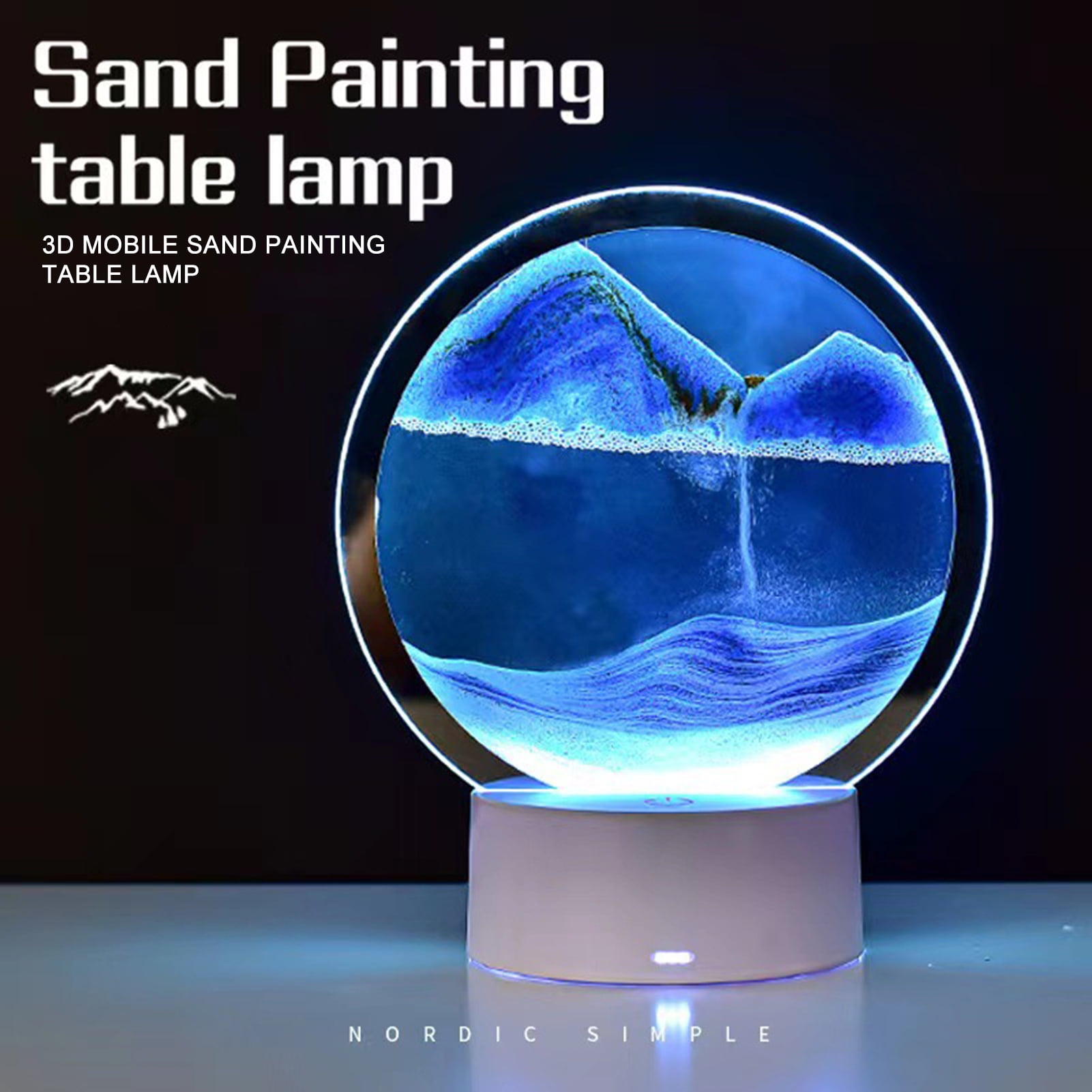 Trayknick Colorful Dimmable 3D Sand Painting Table Lamp - Remote ...