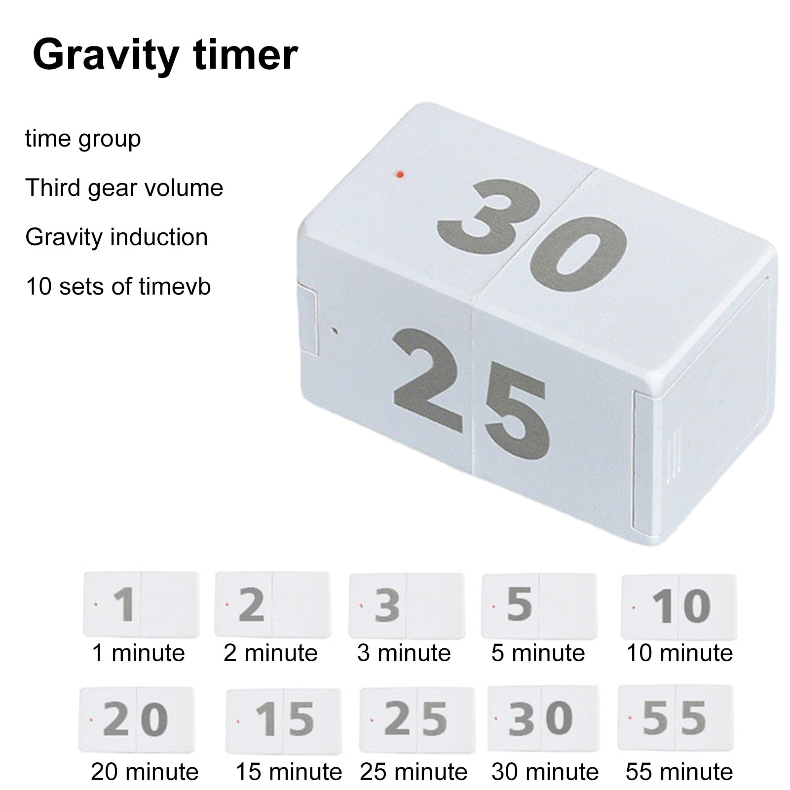 Trayknick Digital Timer Cube - 3 Modes for Desk Productivity, Time ...