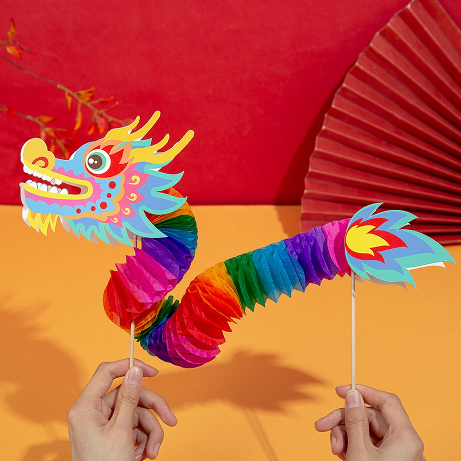 Trayknick Dragon Dance Toy for Adults Children Festive Dragon Pull ...