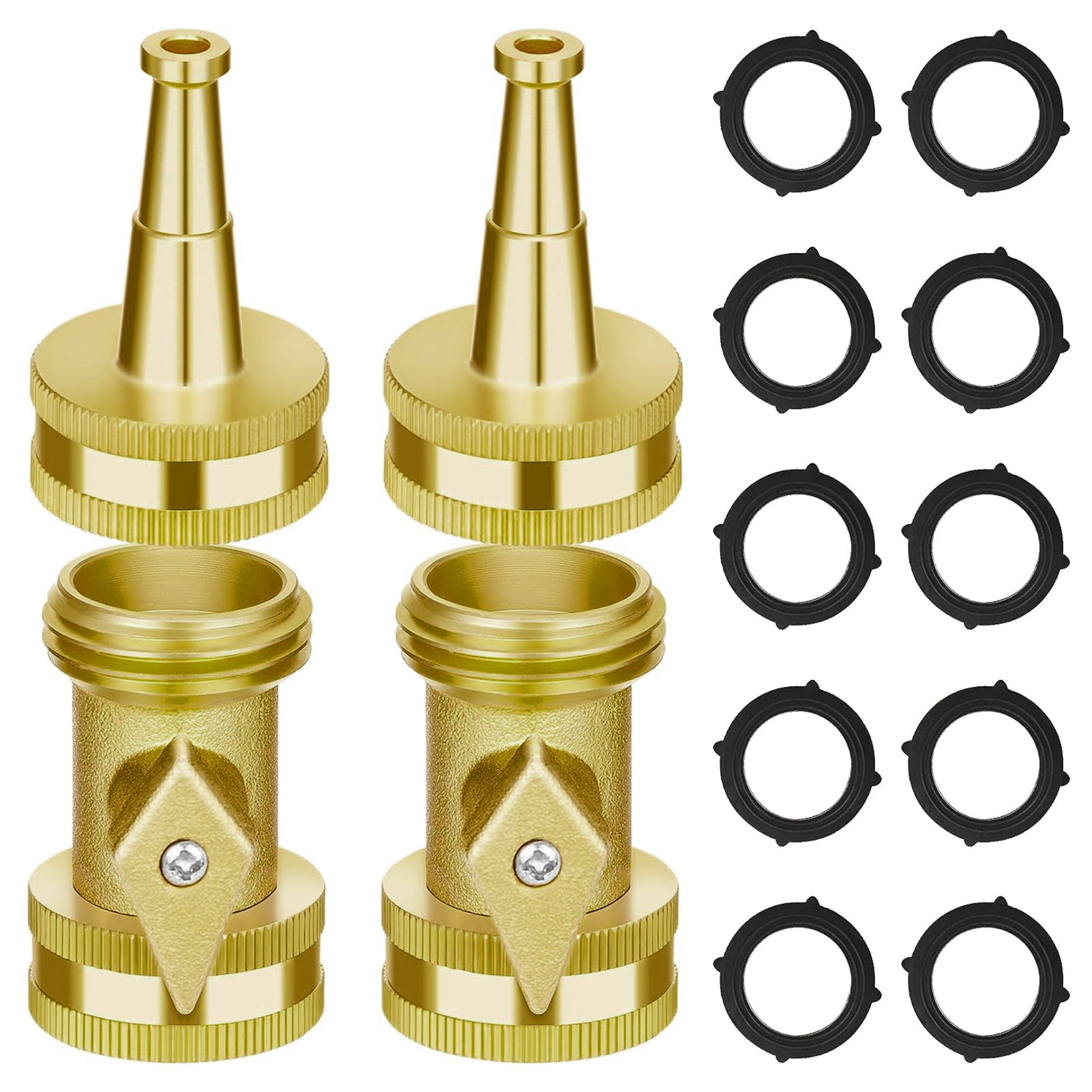 Trayknick Durable Brass Hose Nozzle Brass Hose Nozzle Set High Pressure Leak Proof Easy