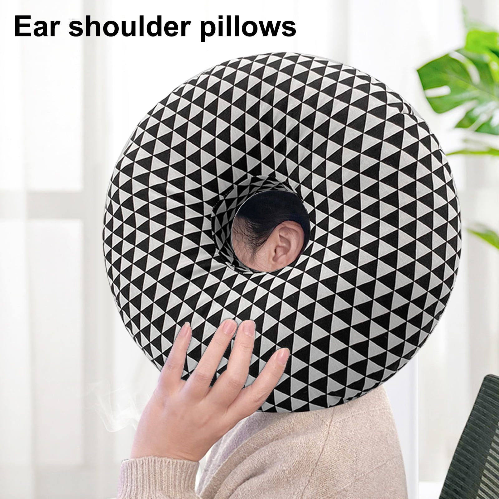 Trayknick Ear Inflammation Pillow Single Hole Ear Pillow Circular ...