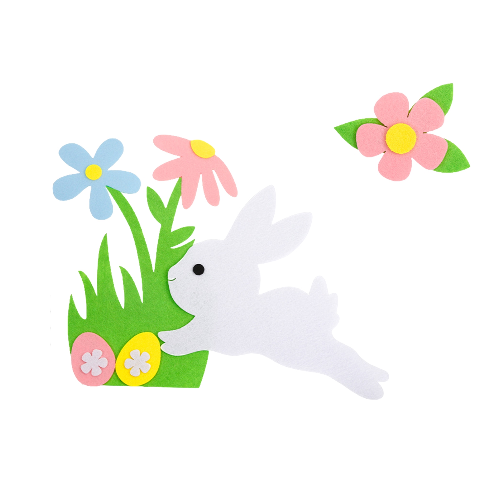 Trayknick Easter Door Sticker Cute Easter Bunny Decal Easter Bunny Door ...