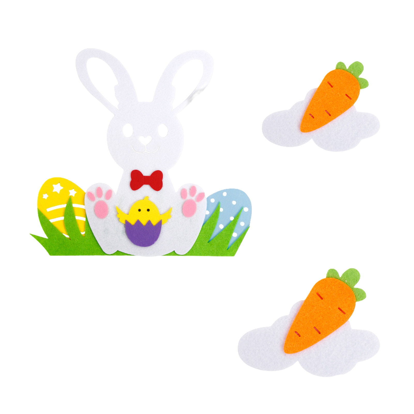 Trayknick Easter Door Sticker Cute Easter Bunny Decal Easter Bunny Door ...