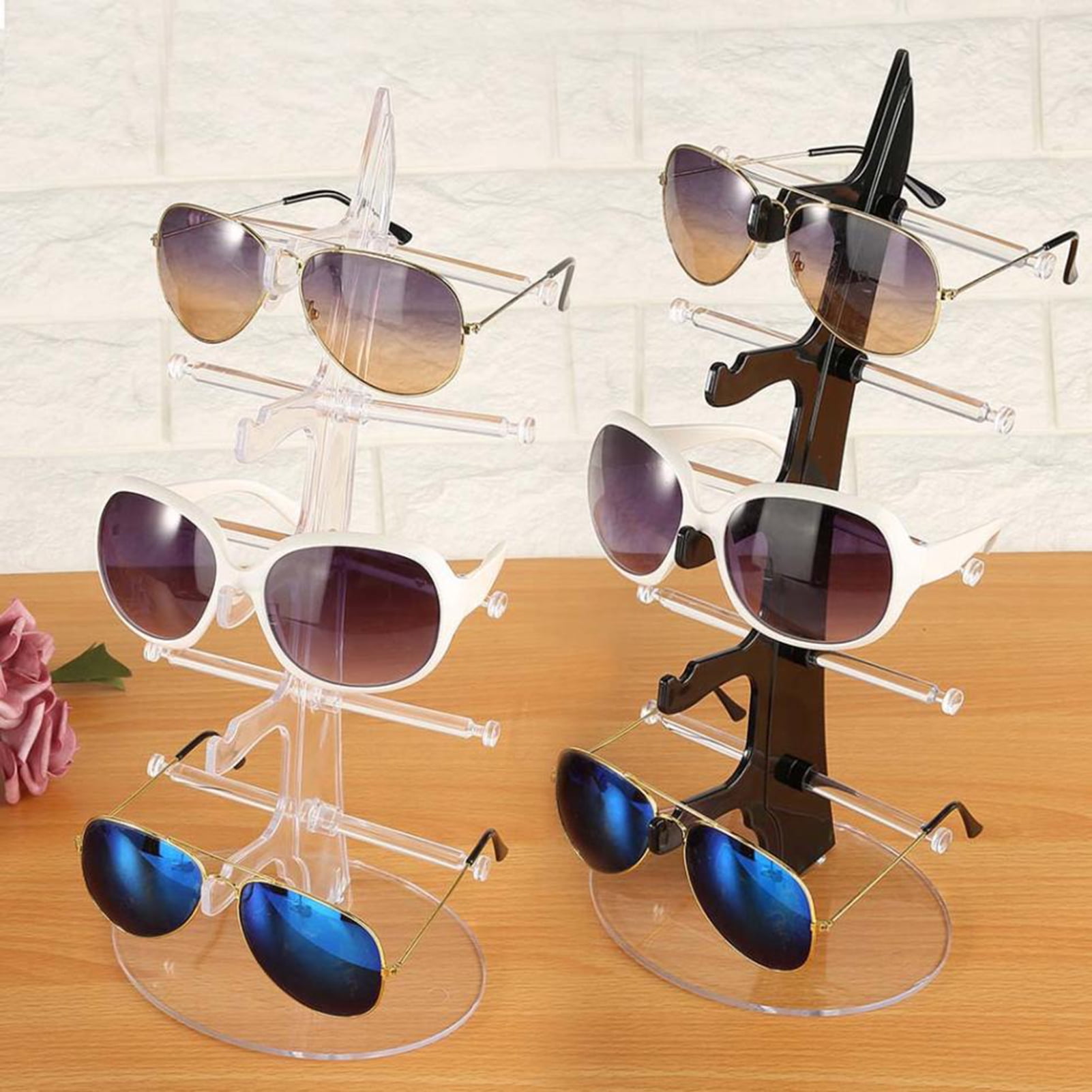 Trayknick Eyeglasses Storage Stand - Acrylic Sunglasses Organizer ...