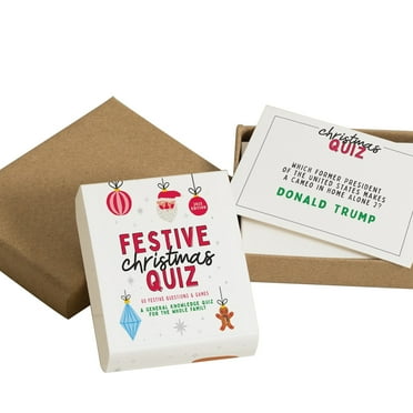 Snow Much Fun Christmas Trivia Game Cards 25 Pack Version 3 Festive ...