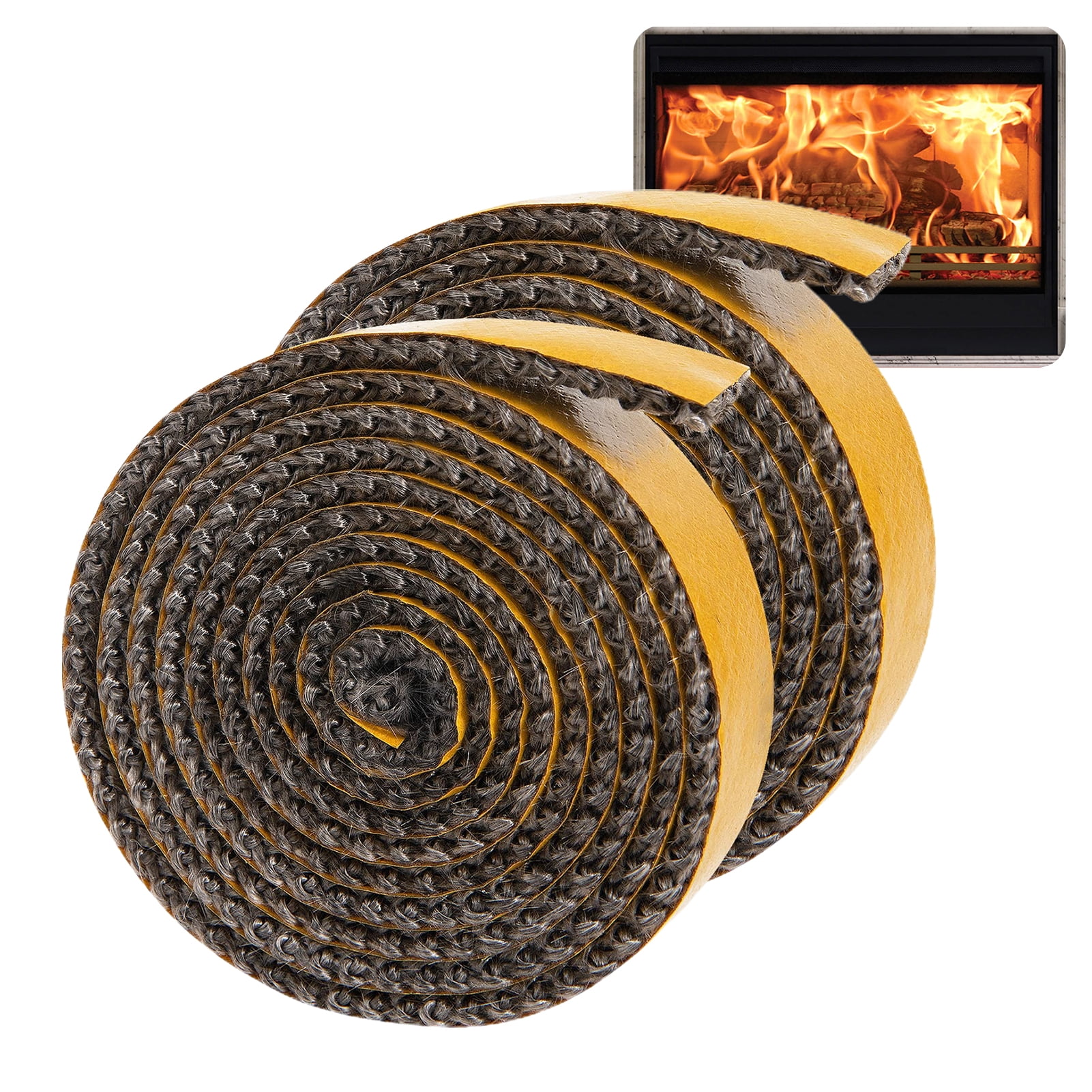 Trayknick Fireplace Tape Seal Rope Gasket - High Temperature Resistant ...