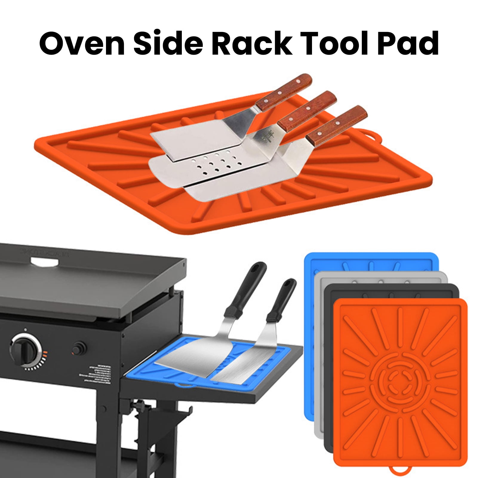 Trayknick Grill Side Shelf Silicone Mat - Food Grade Heat-Resistant ...