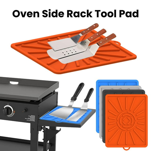 Trayknick Grill Side Shelf Silicone Mat - Food Grade Heat-Resistant ...