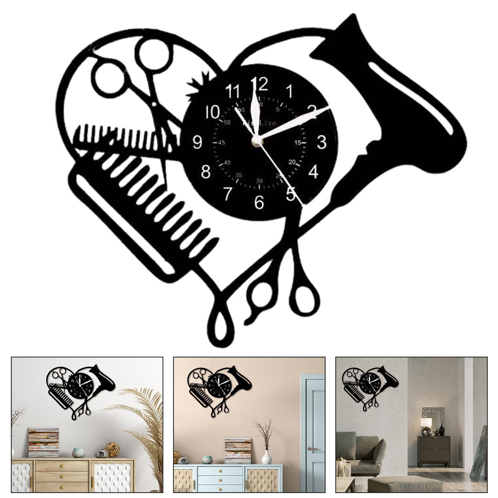 Trayknick Hairdresser Wall Clock - Salon Themed Accurate Time ...