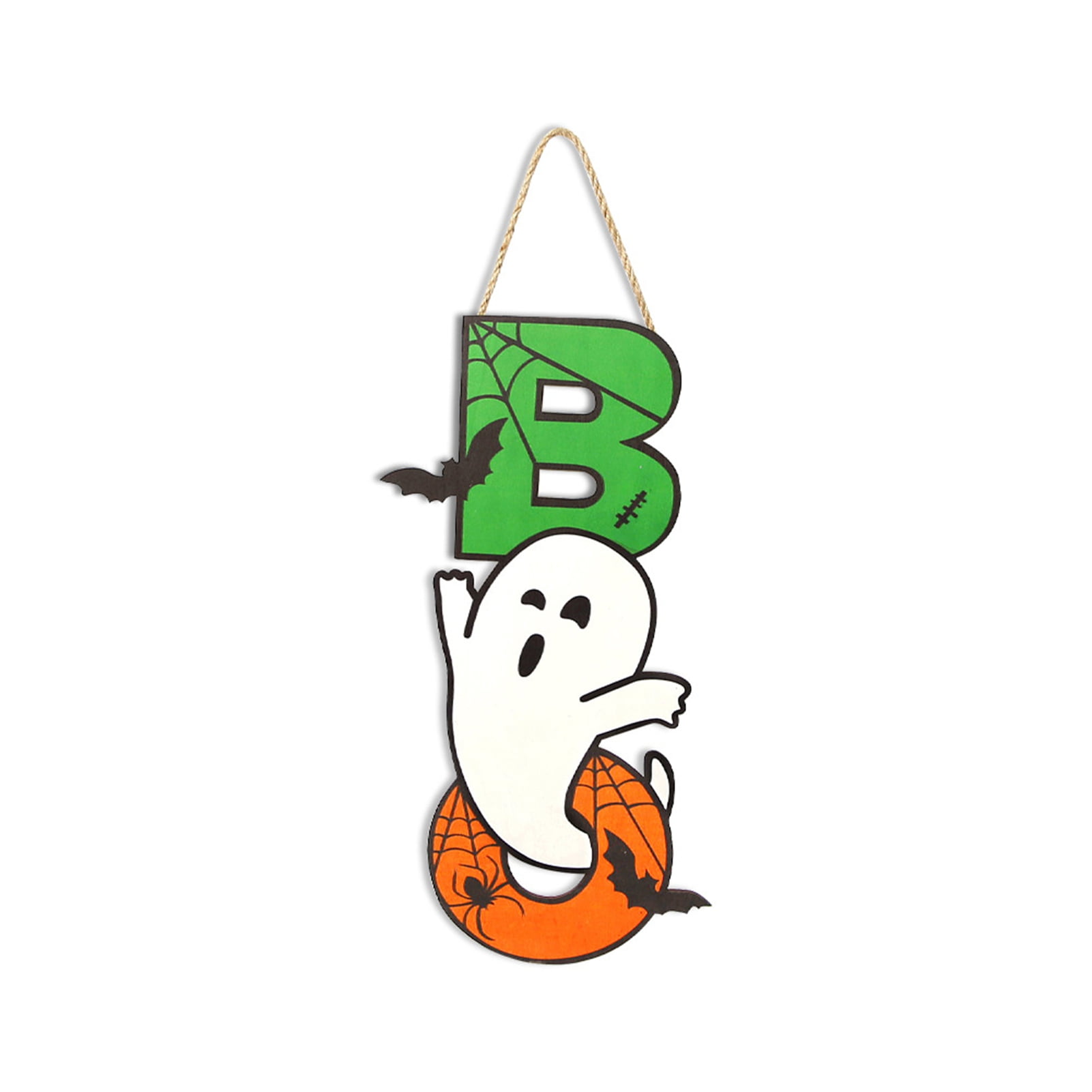 Trayknick Halloween Door Hanging Halloween Door Sign Cartoon Ghost Bat ...