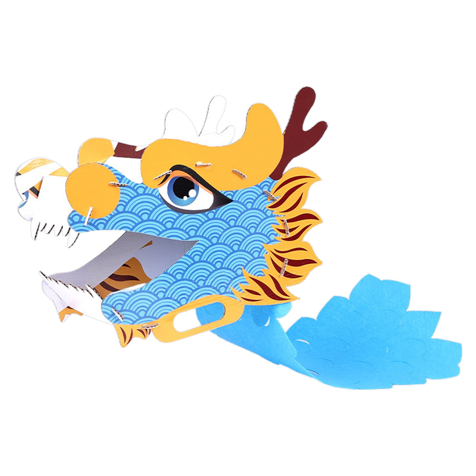 Trayknick Handmade Dragon Head Kit Chinese Dragon Toy Making Kit Dragon ...
