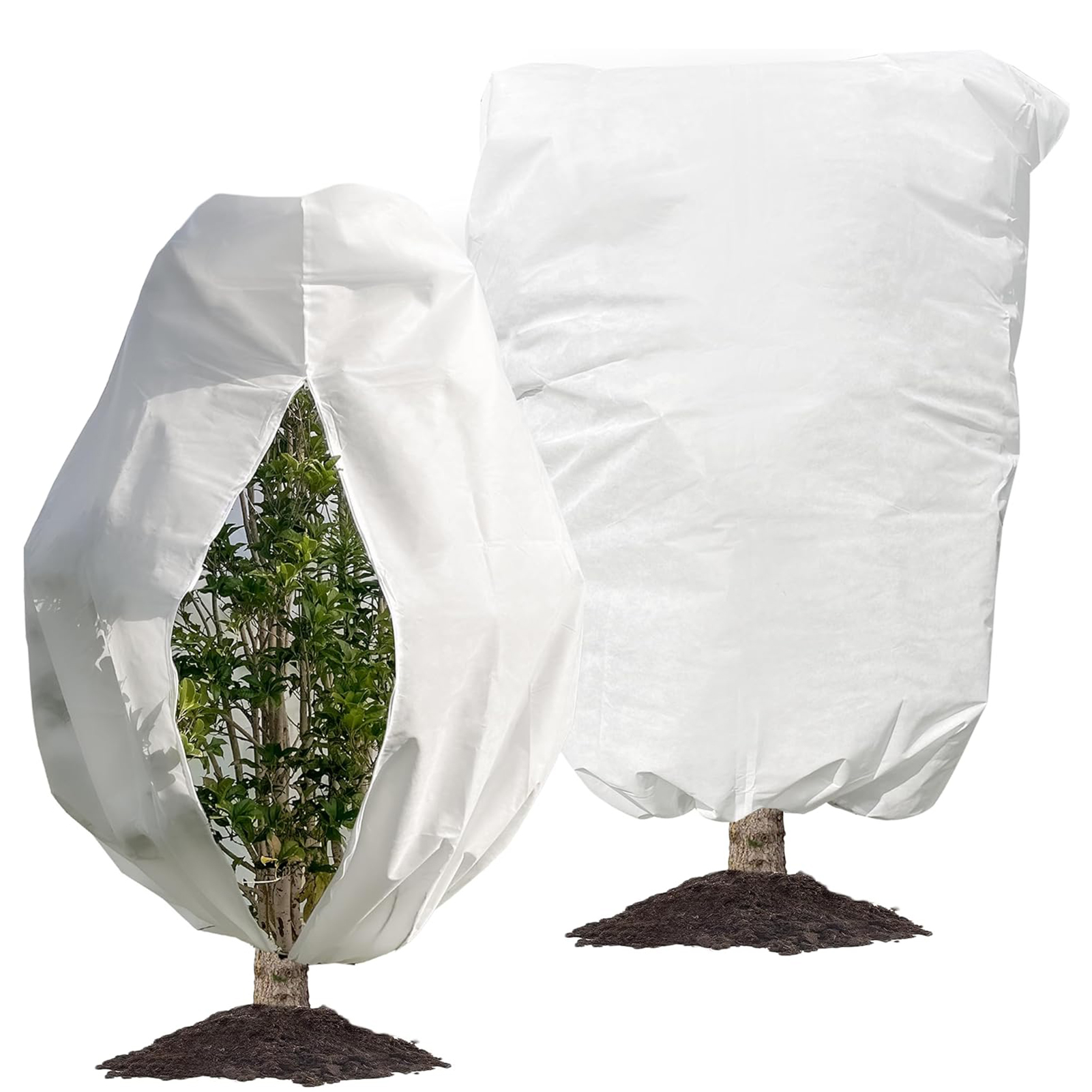 Trayknick Huge Plant Cover with Zipper Drawstring Thickened Winter Tree ...