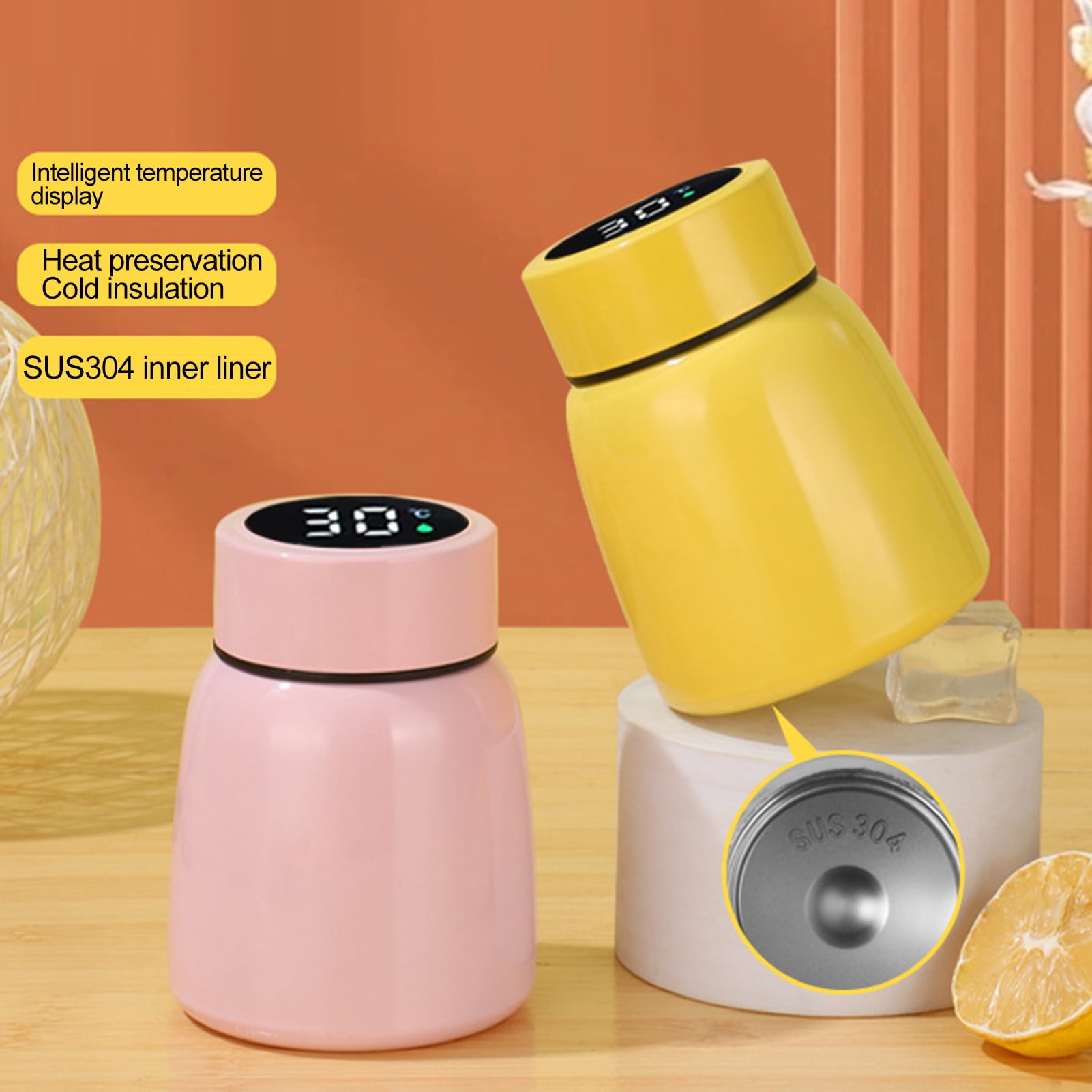Trayknick Insulated Food Container with Temperature Display - Large ...