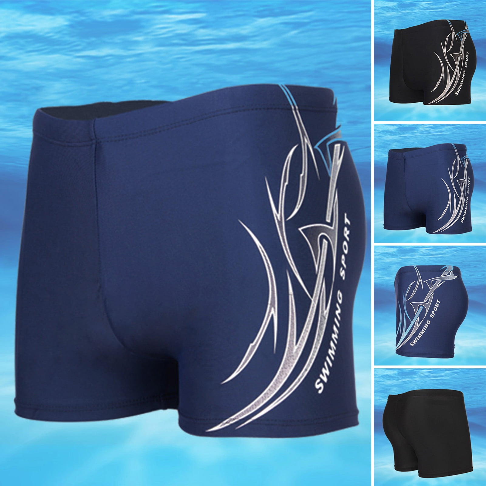 Trayknick Men's Quick-Dry Swim Trunks with Print, Great Stitching, Plus ...