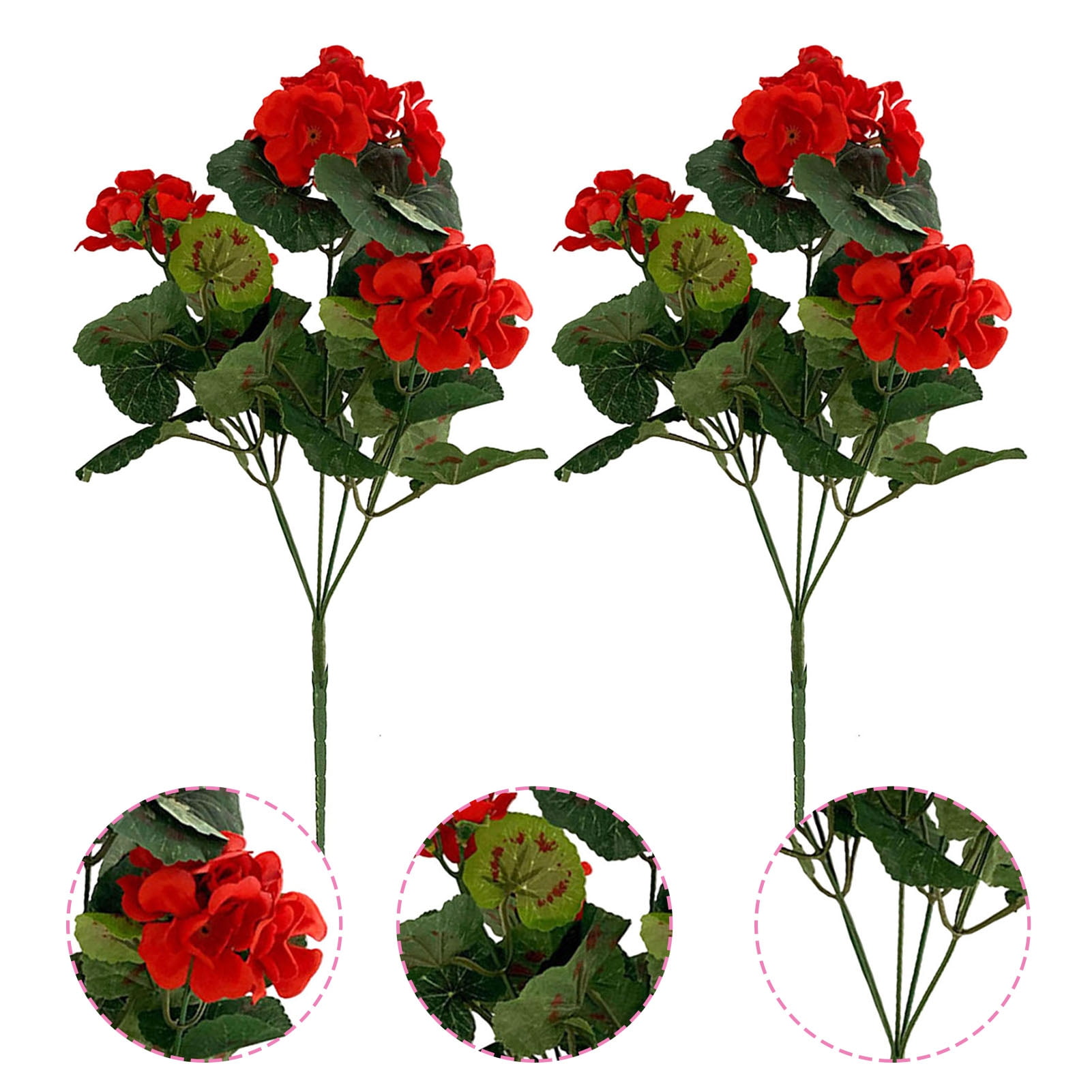 Trayknick Natural Looking Artificial Flowers Set of 2 Realistic Faux ...
