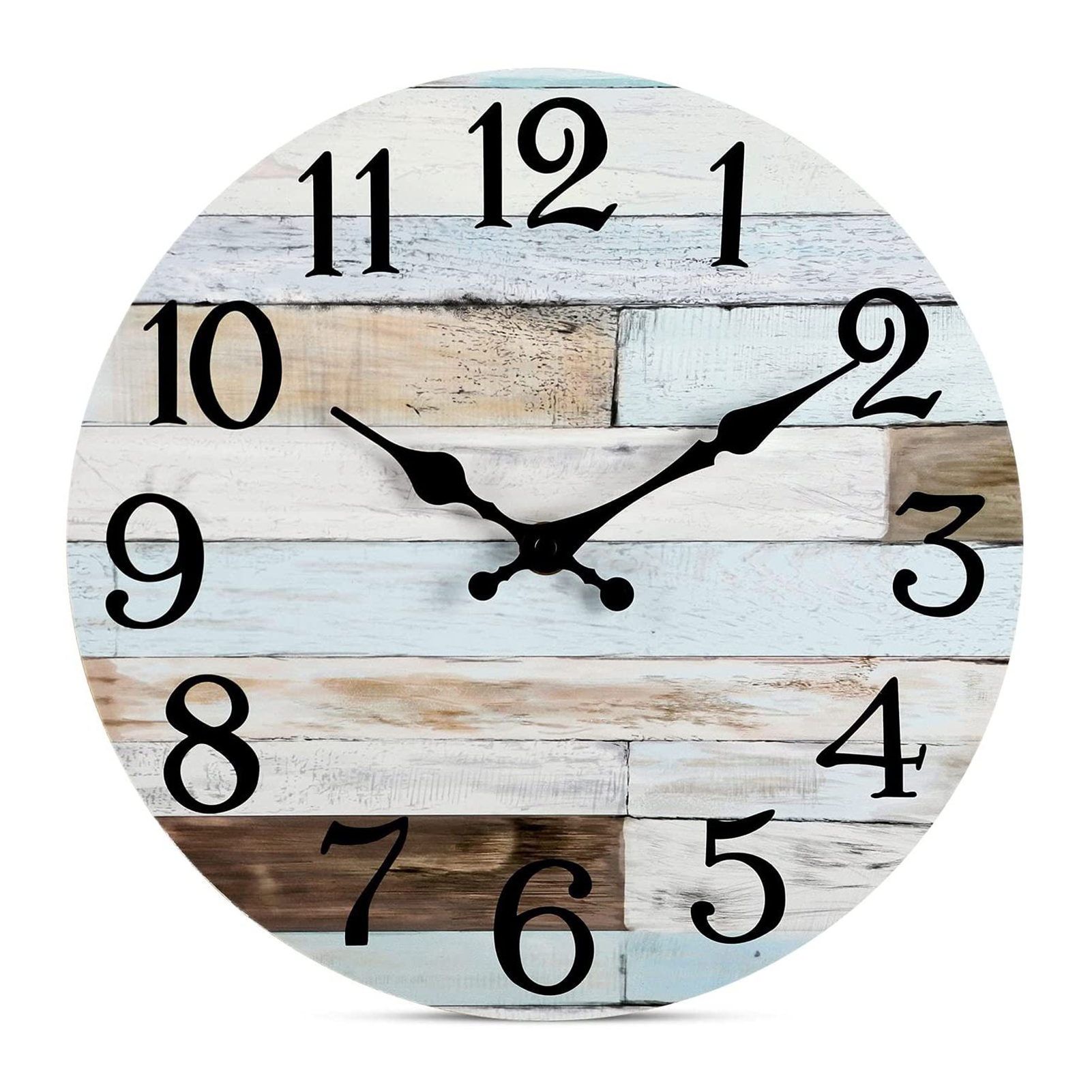 Trayknick Number Wall Clock 10-inch Round Wooden Wall Clock Vintage ...